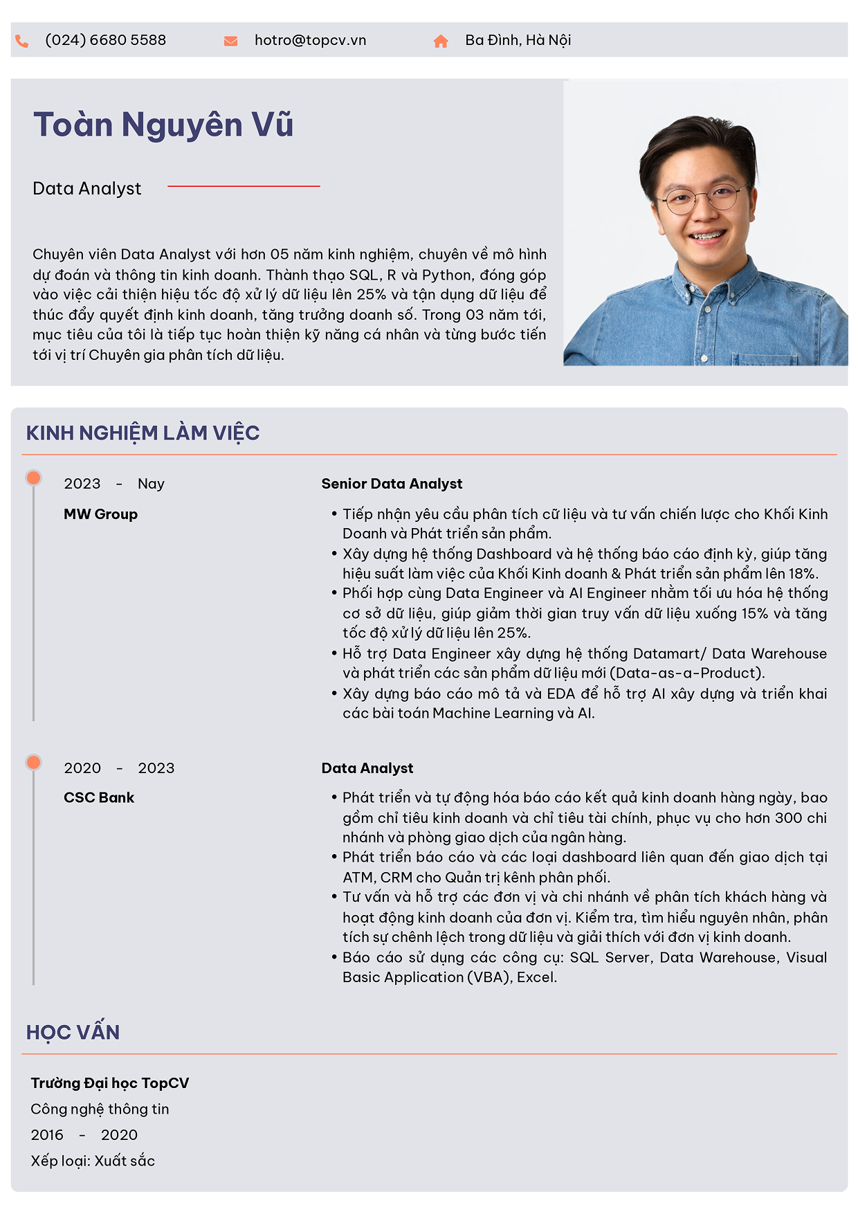 TOP 28 mẫu CV Data Analyst 2025 - Tiếng Việt