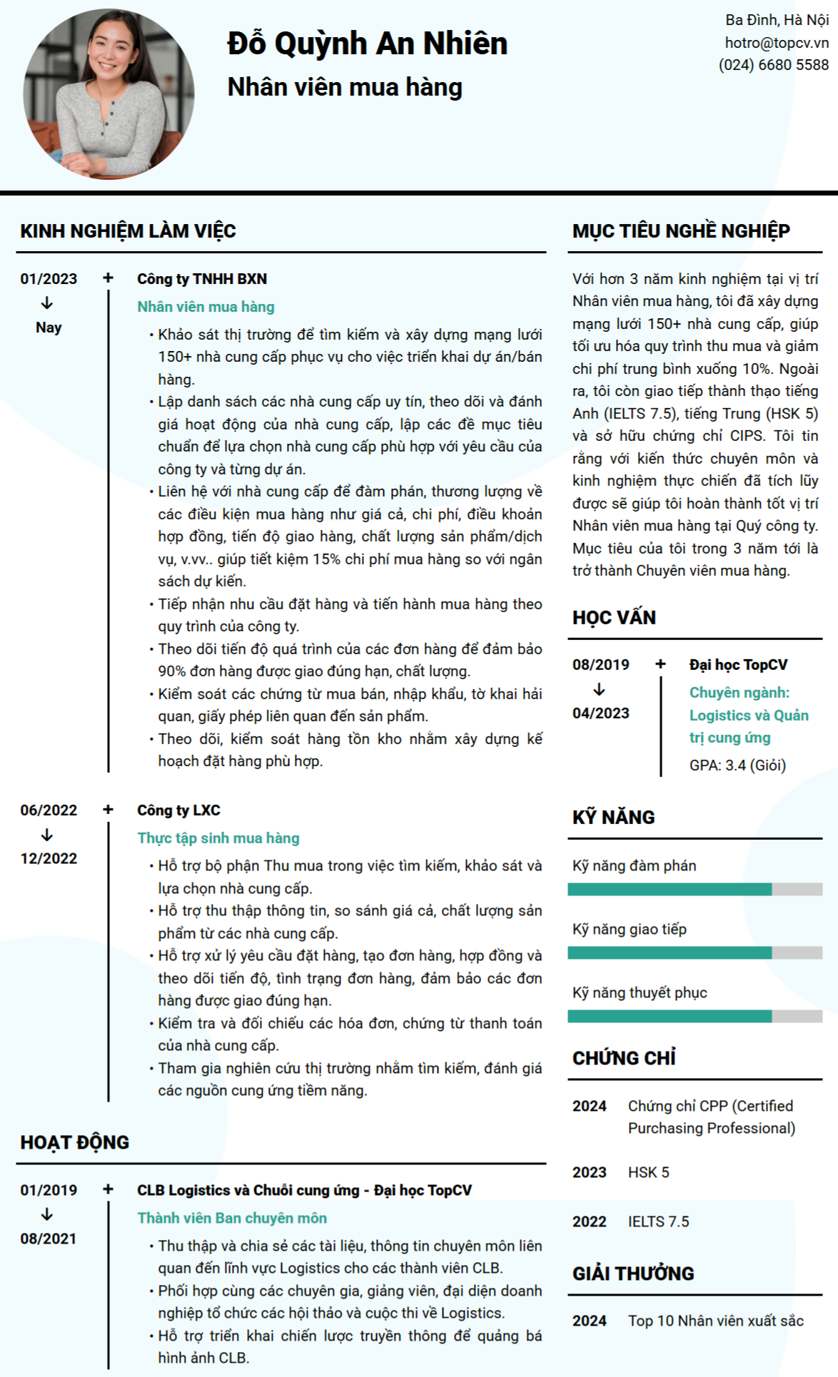 TOP 36 mẫu CV Nhân viên kho 2025 - Tiếng Việt