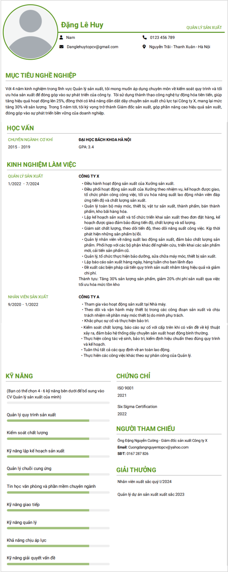 Hướng dẫn cách viết CV Quản lý sản xuất chuẩn, chuyên nghiệp