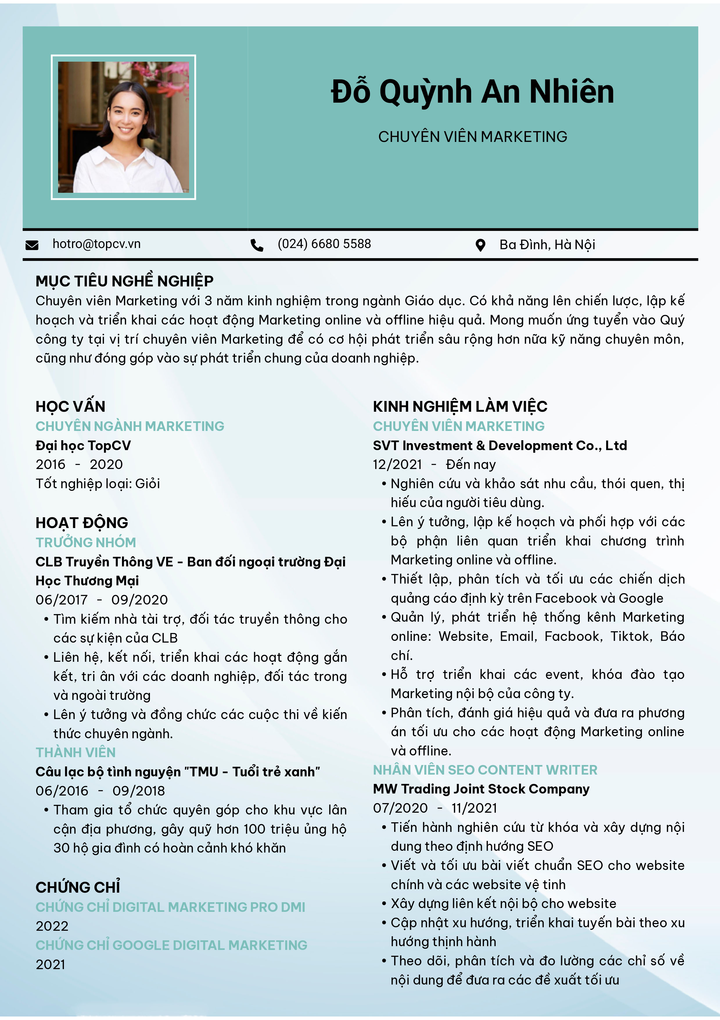 TOP 29 mẫu CV Social Media 2025 - Tiếng Việt