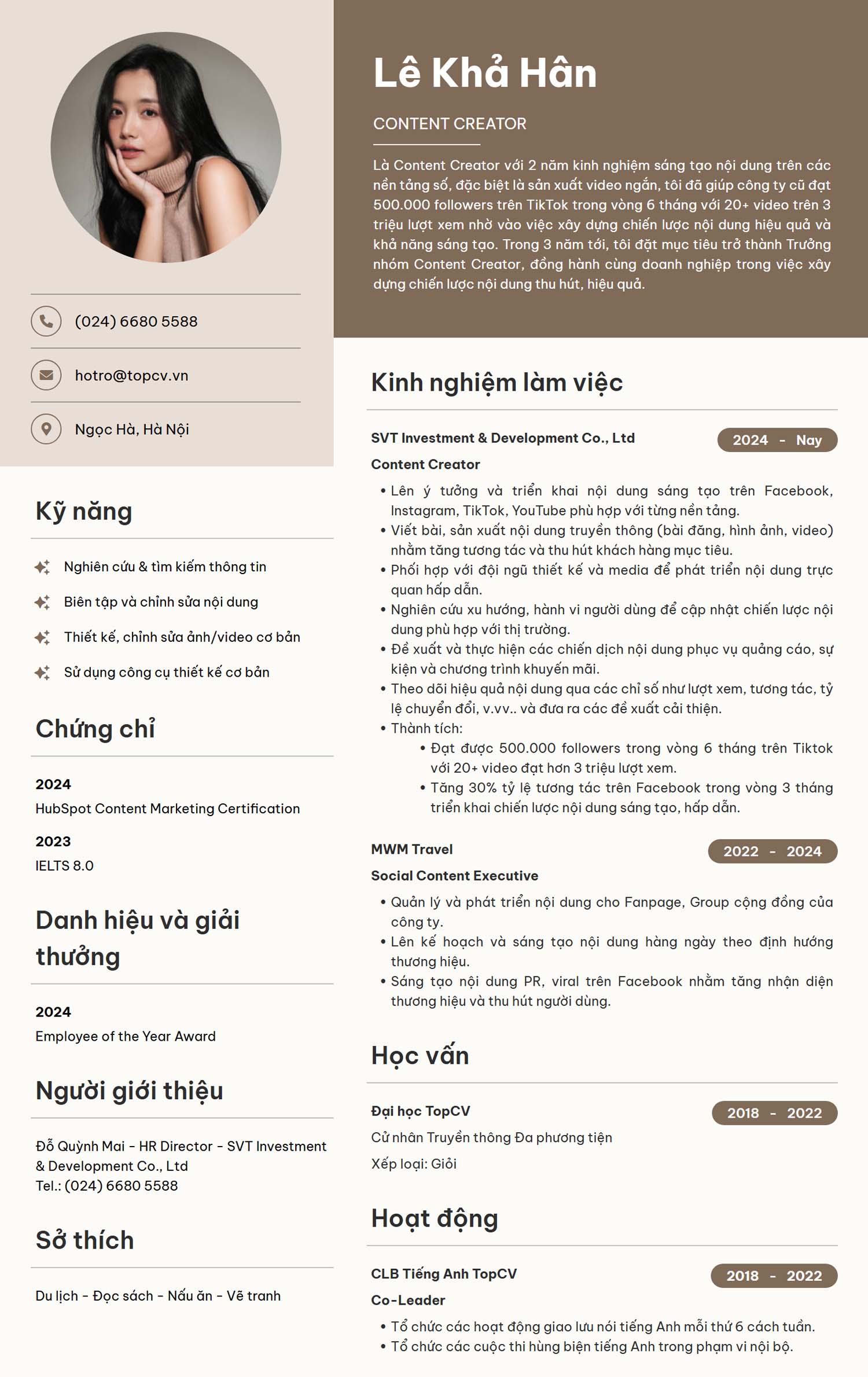 TOP 34 mẫu CV Content writer 2025 - Tiếng Việt