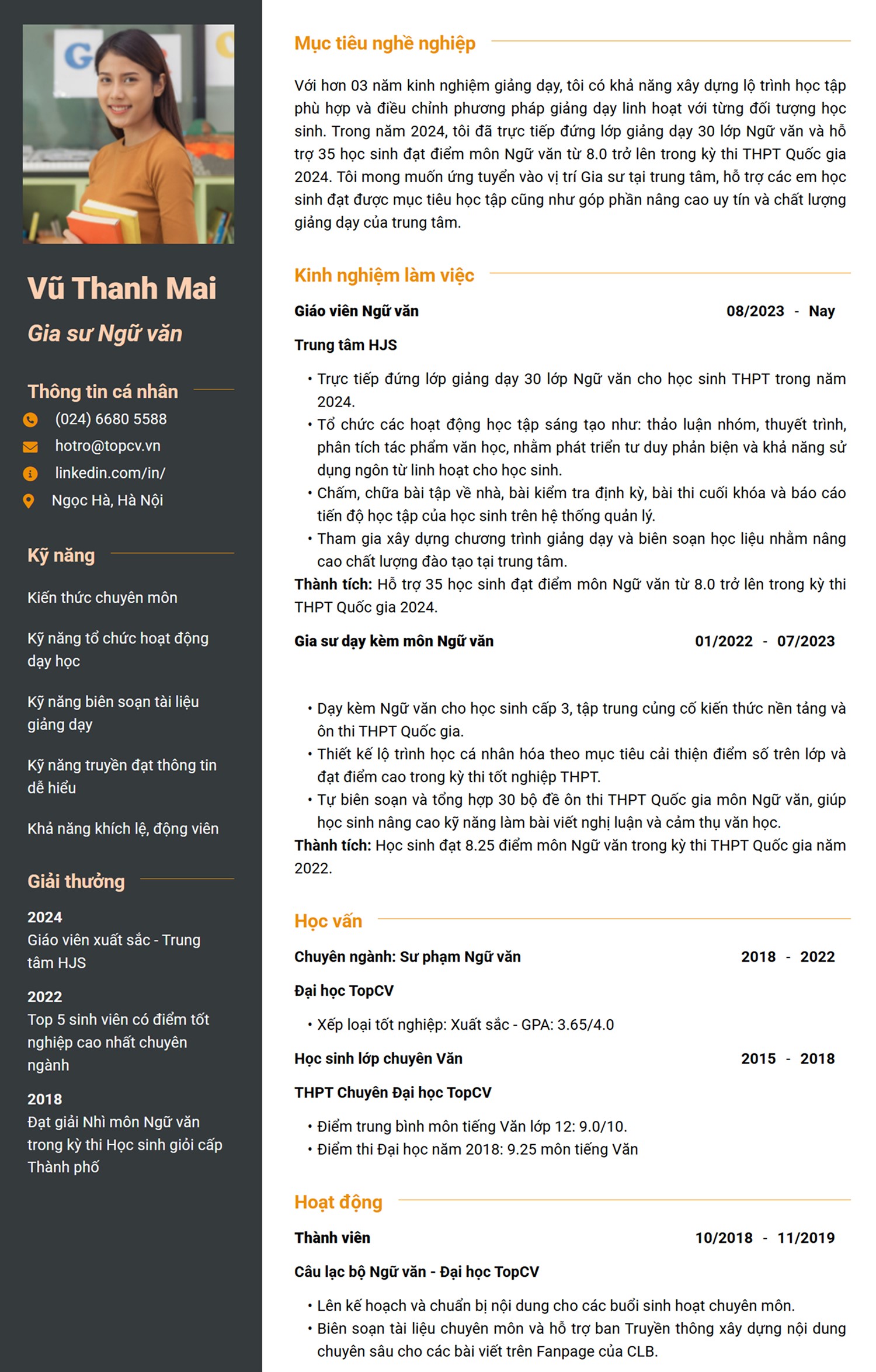 TOP 37 mẫu CV Gia sư 2026 - Tiếng Việt