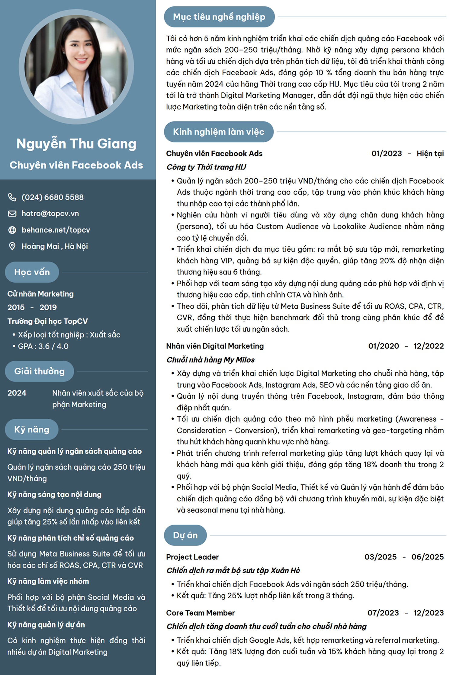 TOP 36 mẫu CV Nhân viên chạy Ads 2026 - Tiếng Việt