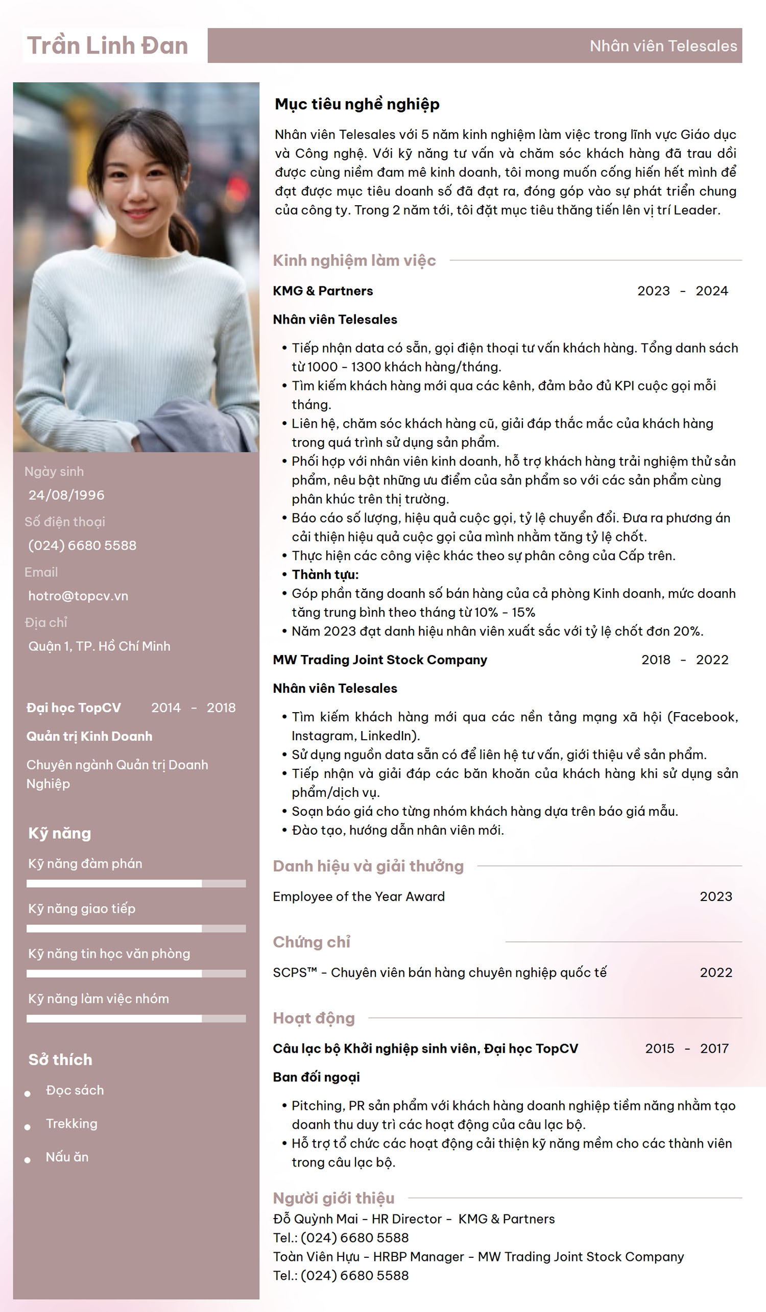 Hướng dẫn cách viết CV Telesales ấn tượng