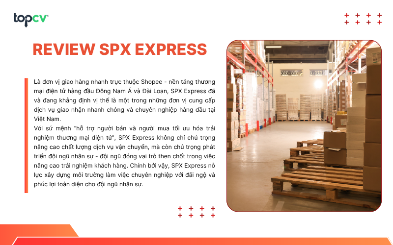 SPX Express tuyển dụng vị trí nào? Review môi trường làm việc chi tiết