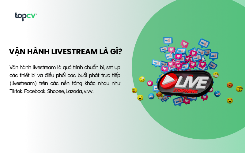 Vận hành livestream là gì? Mô tả công việc, mức lương chi tiết
