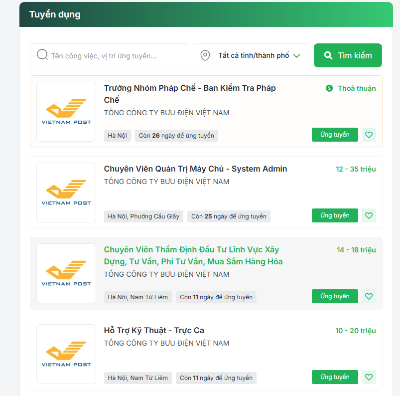 VNPost tuyển dụng những vị trí nào? Cơ hội việc làm ra sao?